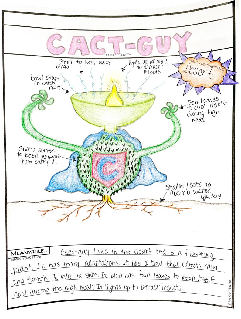 Plant Adaptations Superheroes Project: Create & Explore Plant ...