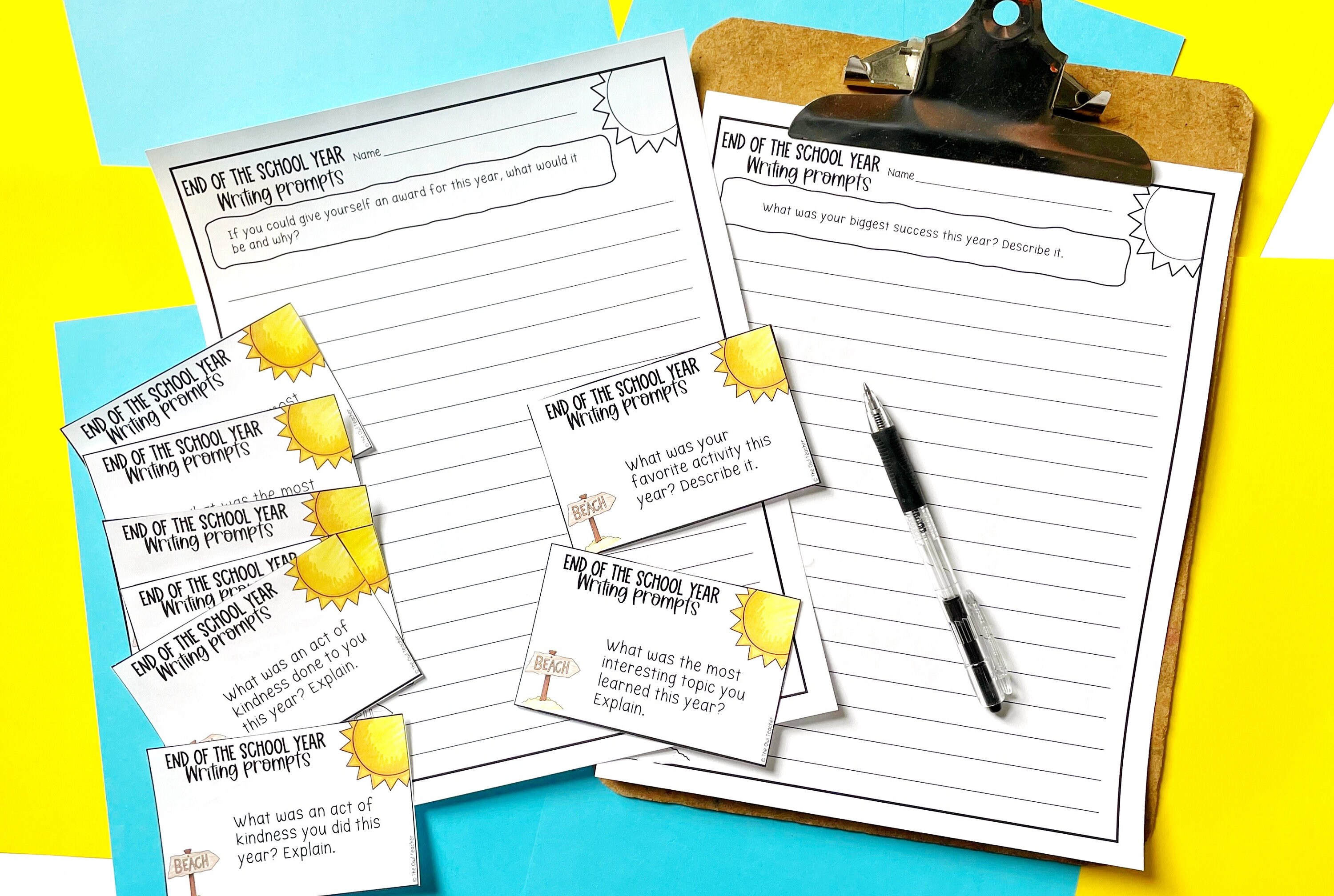 End of the Year Writing Prompts and Reflections - Etsy