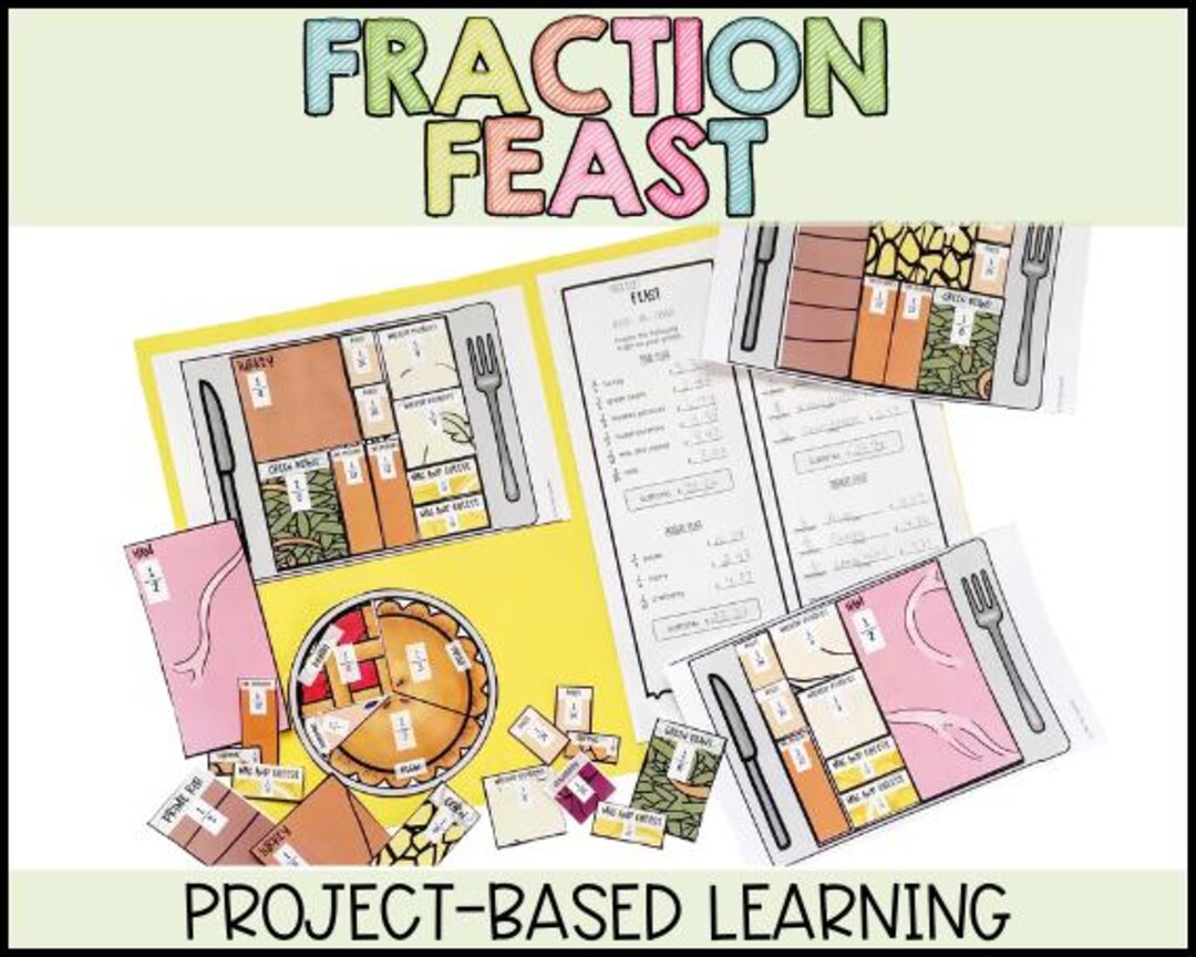 Equivalent Fractions Adding & Subtracting Thanksgiving Fraction Feast ...