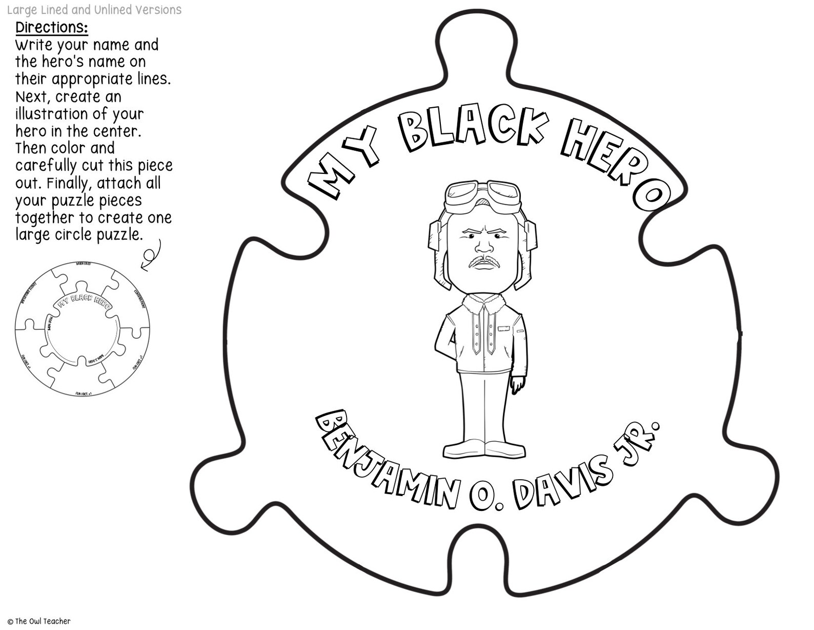 Black History Month Activity - Black Hero Puzzle - Etsy
