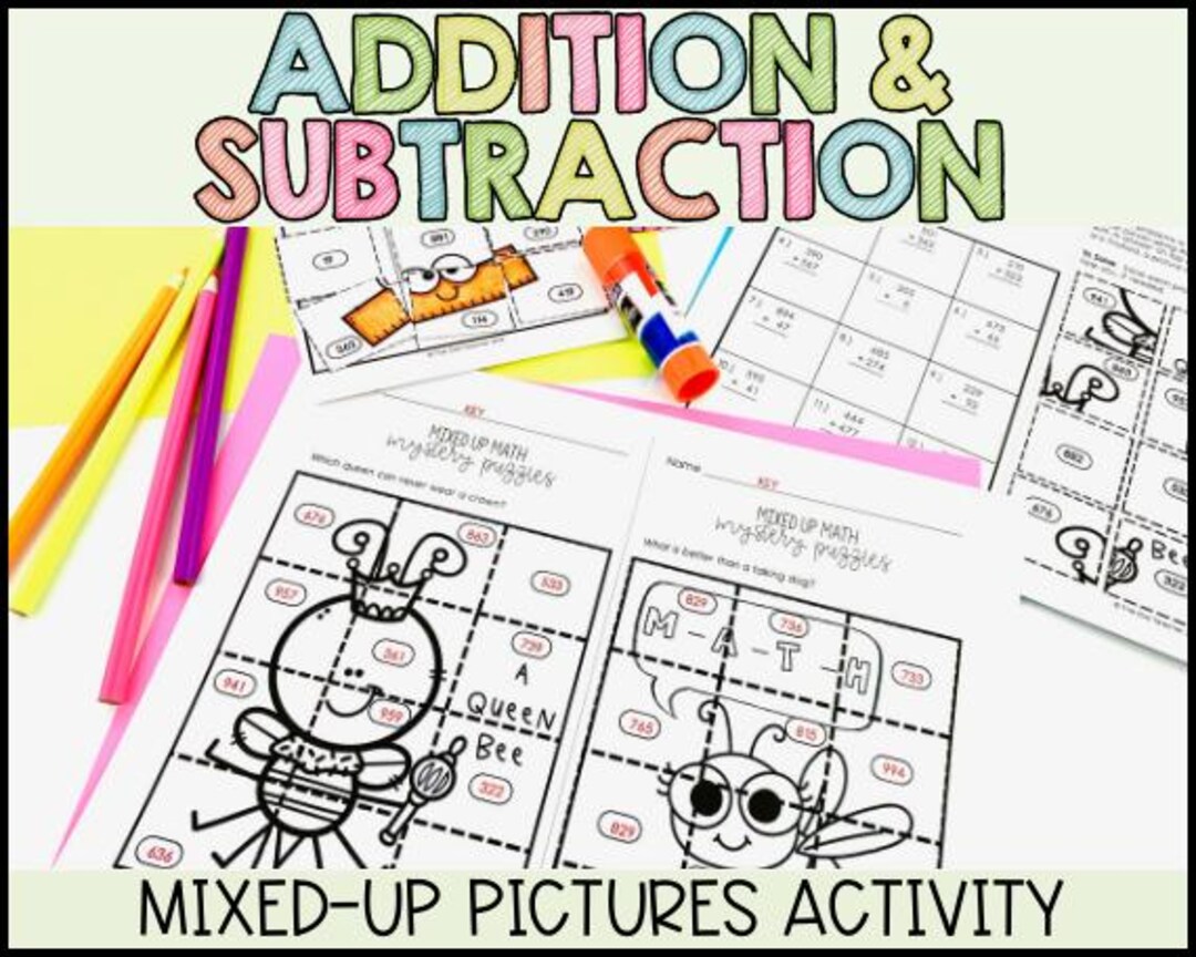 3rd Grade Addition & Subtraction Within 1000 Puzzles Math Centers ...