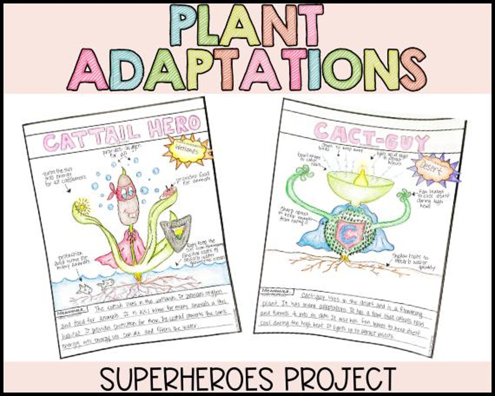 Plant Adaptations Superheroes Project: Create & Explore Plant ...