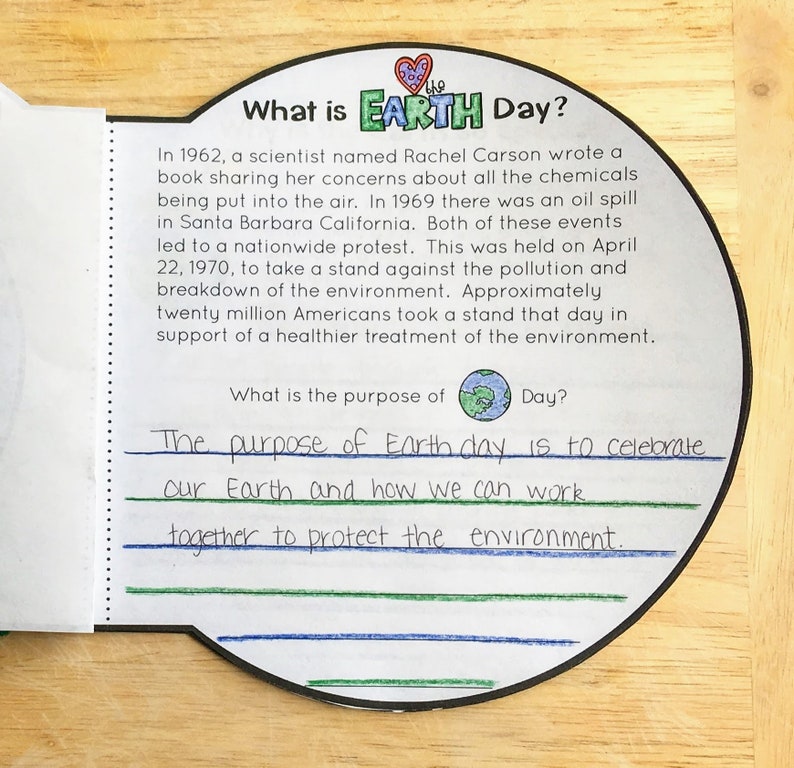 Earth Day Activities | Earth Day Writing and Craft Booklet - Etsy