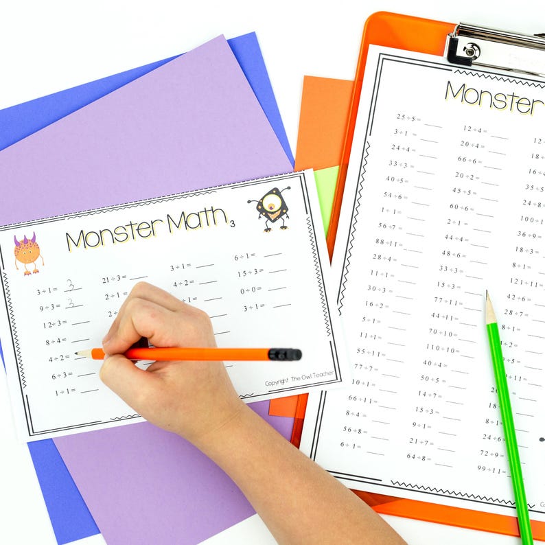 Multiplication Division Fluency Timed Tests 3rd Grade Math Practice ...