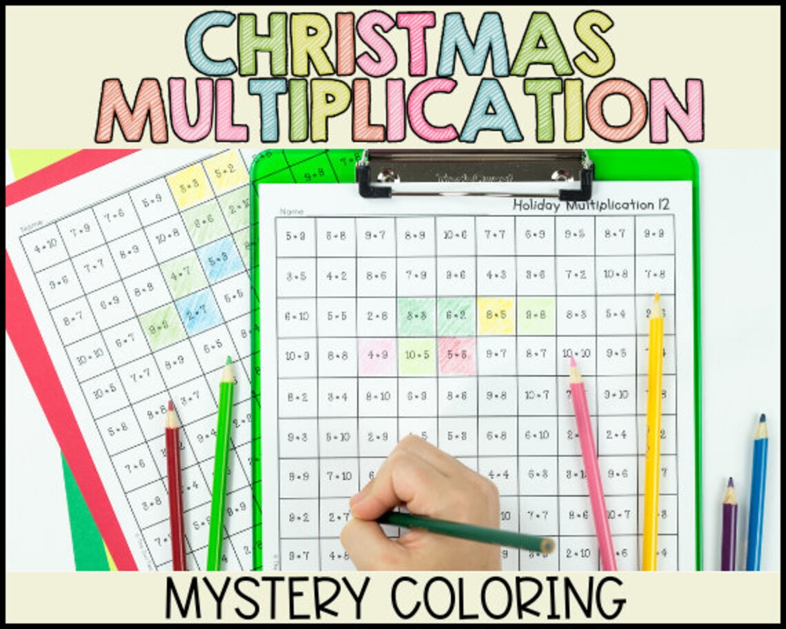 Christmas Multiplication Mystery Pictures Puzzle - Etsy