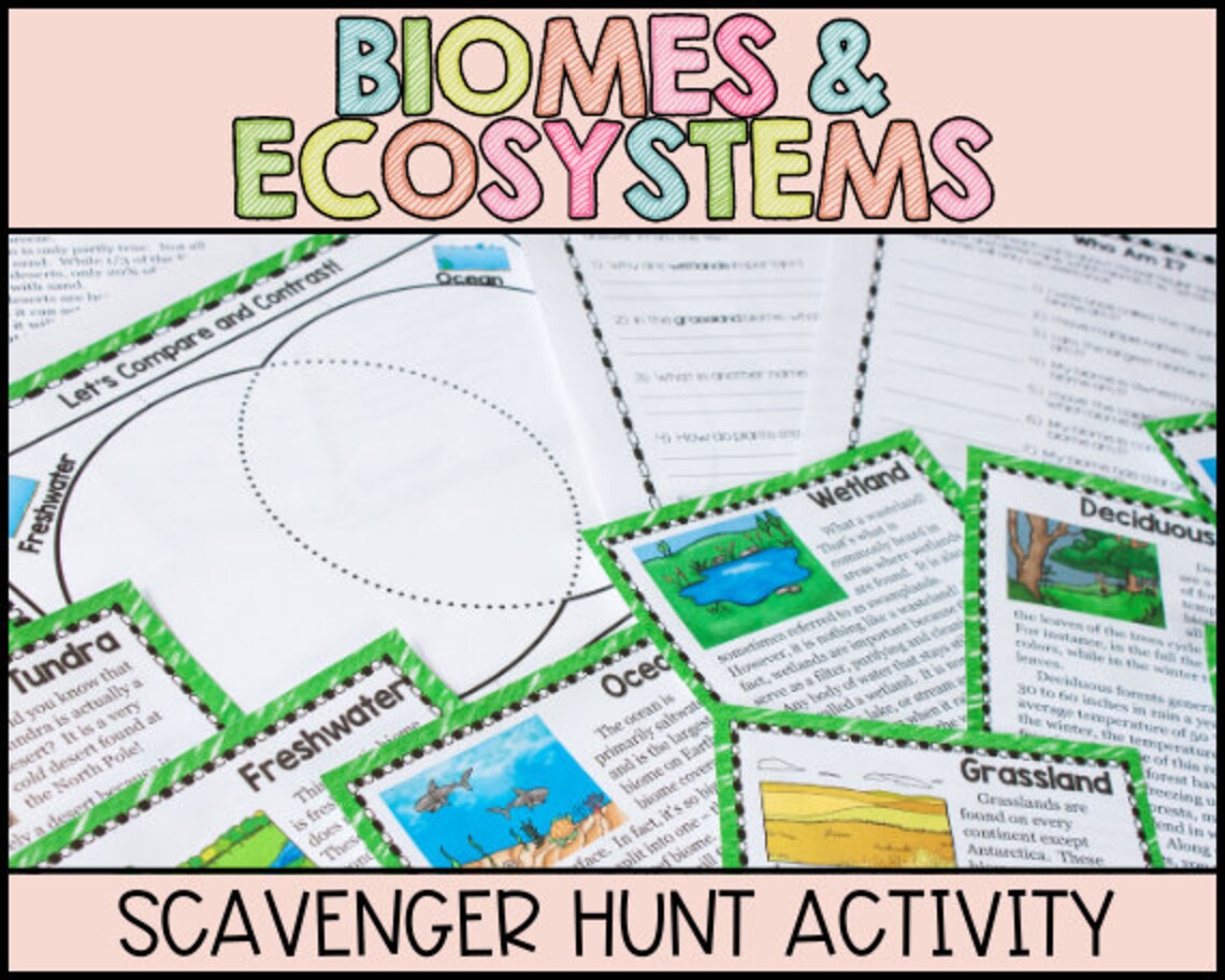 Ecosystems Scavenger Hunt Printable & Digital - Etsy