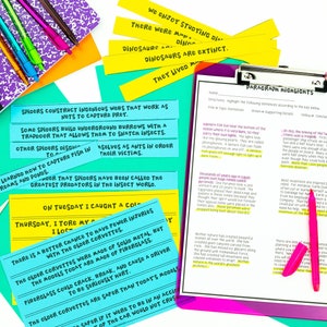 Paragraph Writing How to Write a Paragraph Scaffolding Activity - Etsy