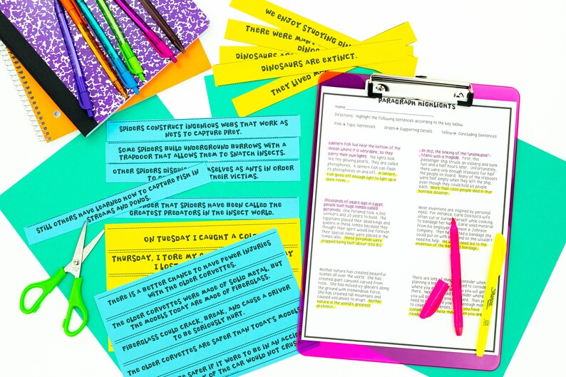 Paragraph Writing How to Write a Paragraph Scaffolding Activity - Etsy