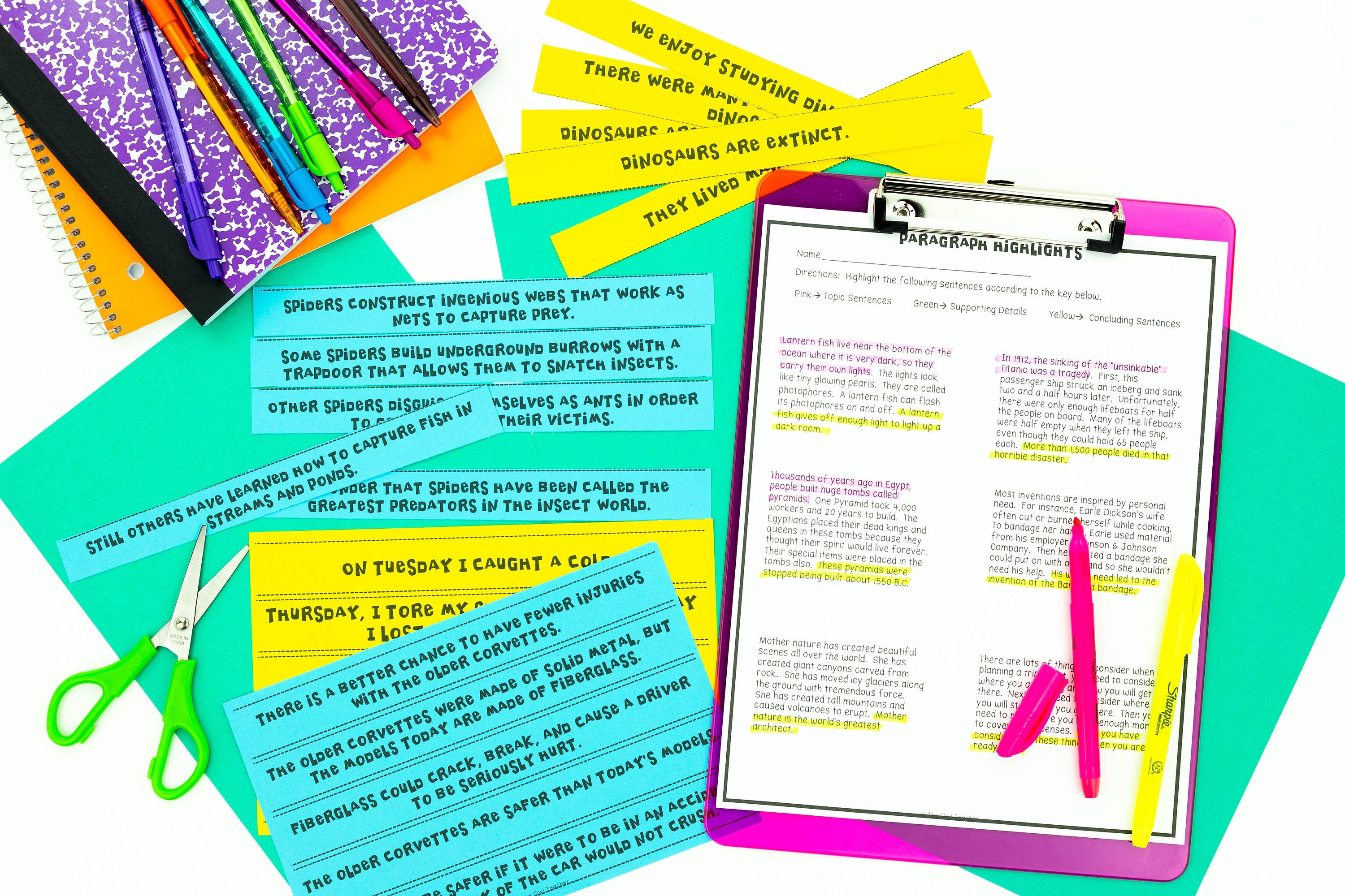 Paragraph Writing How to Write a Paragraph Scaffolding Activity - Etsy