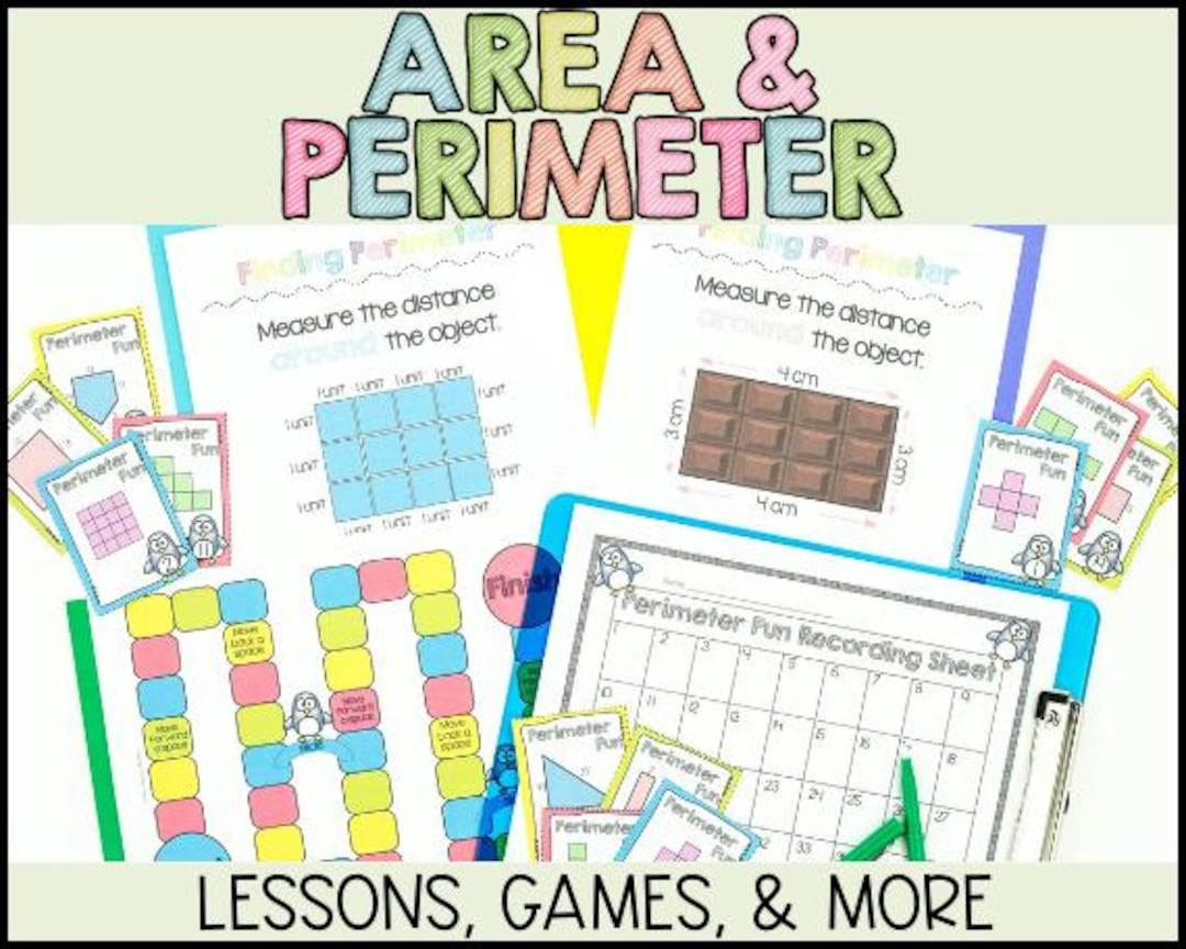 3rds Grade Area and Perimeter Worksheets Activities Lessons - Etsy