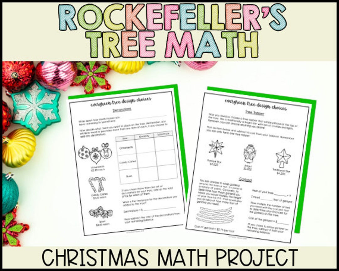 Christmas Math Project - Building Rockefeller's Tree Holiday Math ...