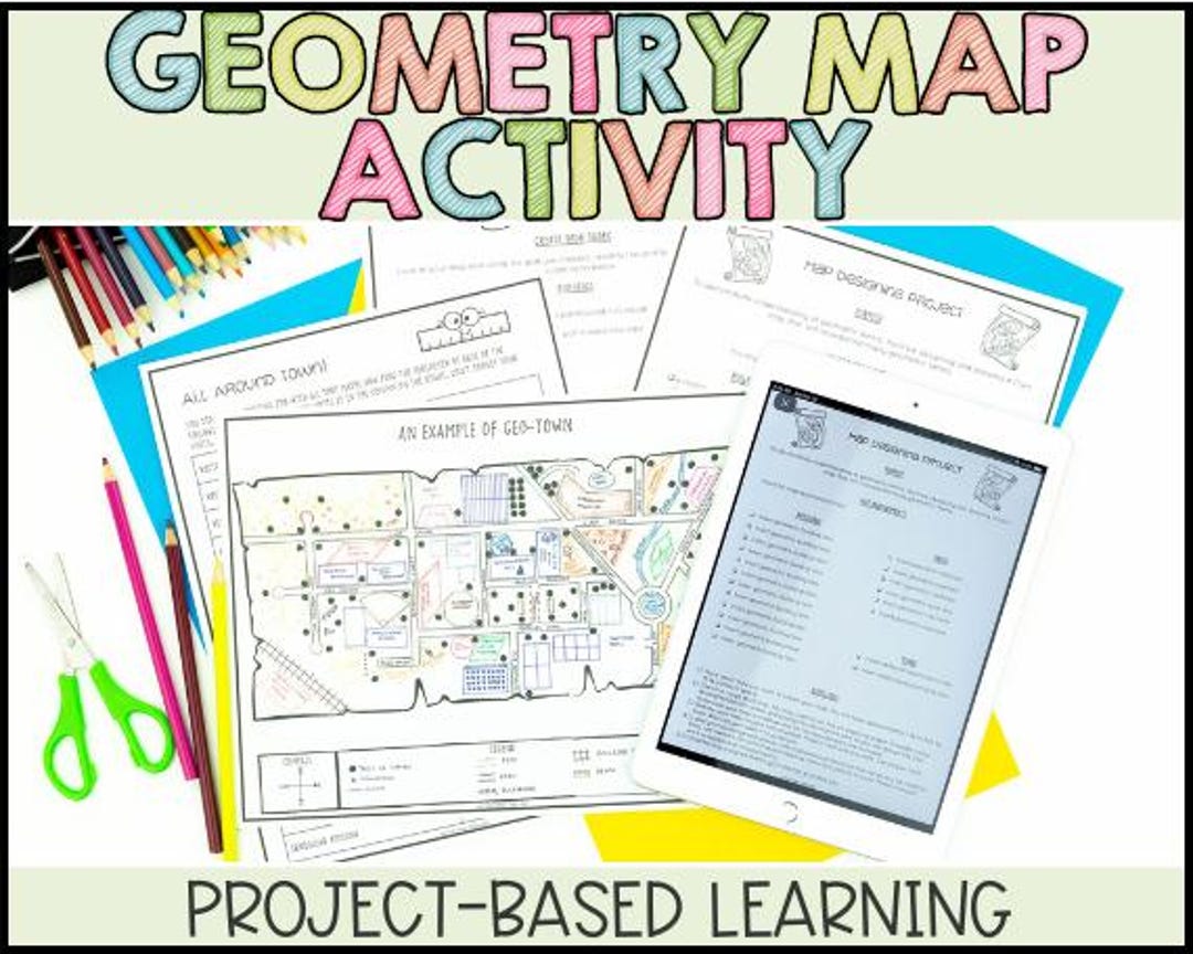 Geometry Project Based Learning Hands-on Map Skills Math Activity for ...