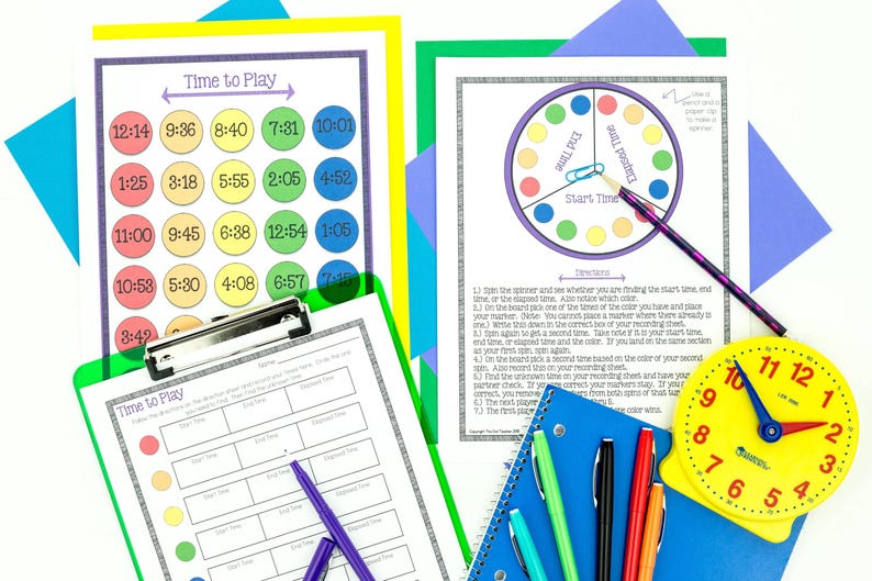 Elapsed Time Activities Worksheets and Lesson Plans Guided Math ...