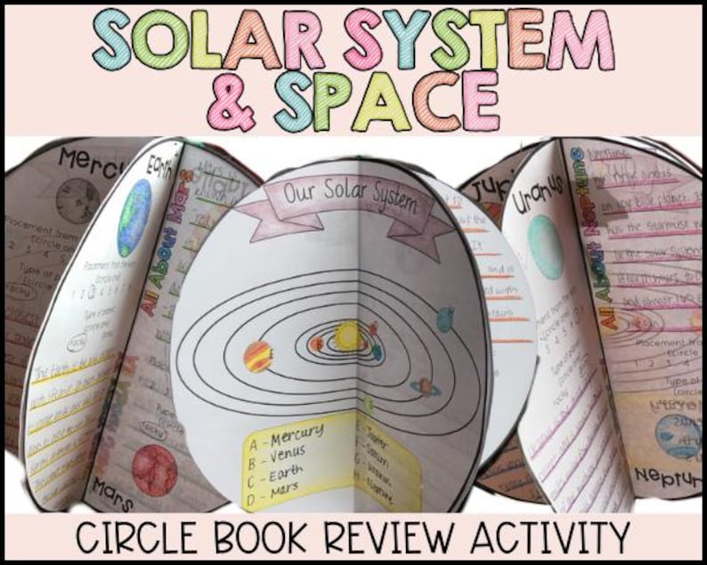 Solar Systems and Planets Circle Book Craftivity Printable & Google ...