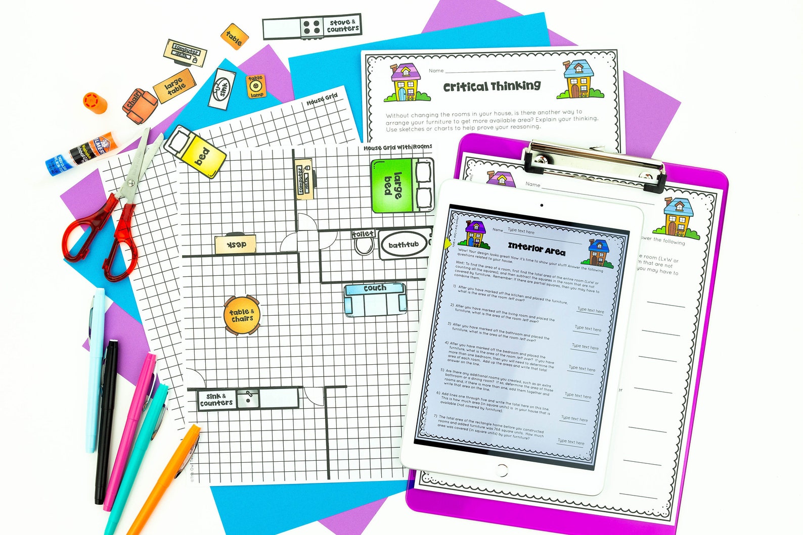 Area and Perimeter Project Based Learning Math Activity - Etsy