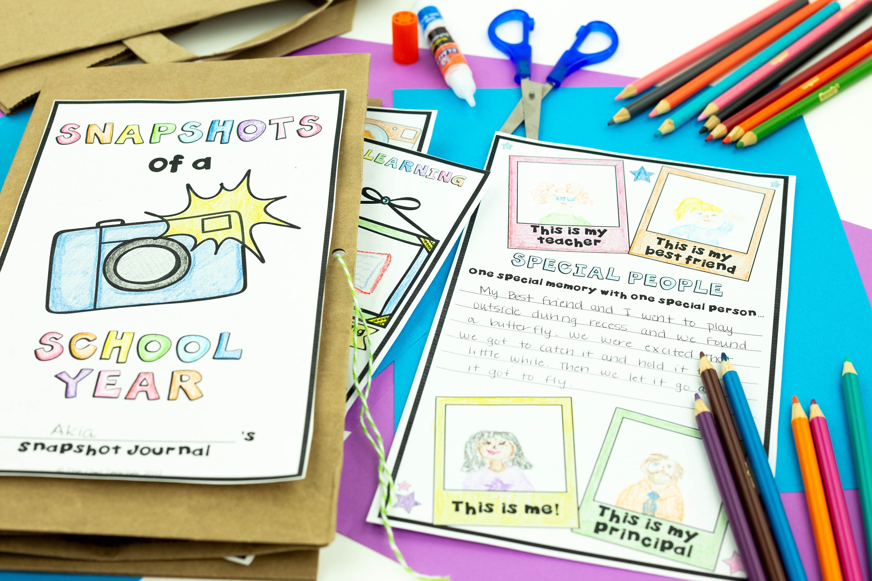 End of the Year Snapshots of a School Year Memory Book - Etsy