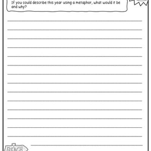 End of the Year Writing Prompts and Reflections - Etsy