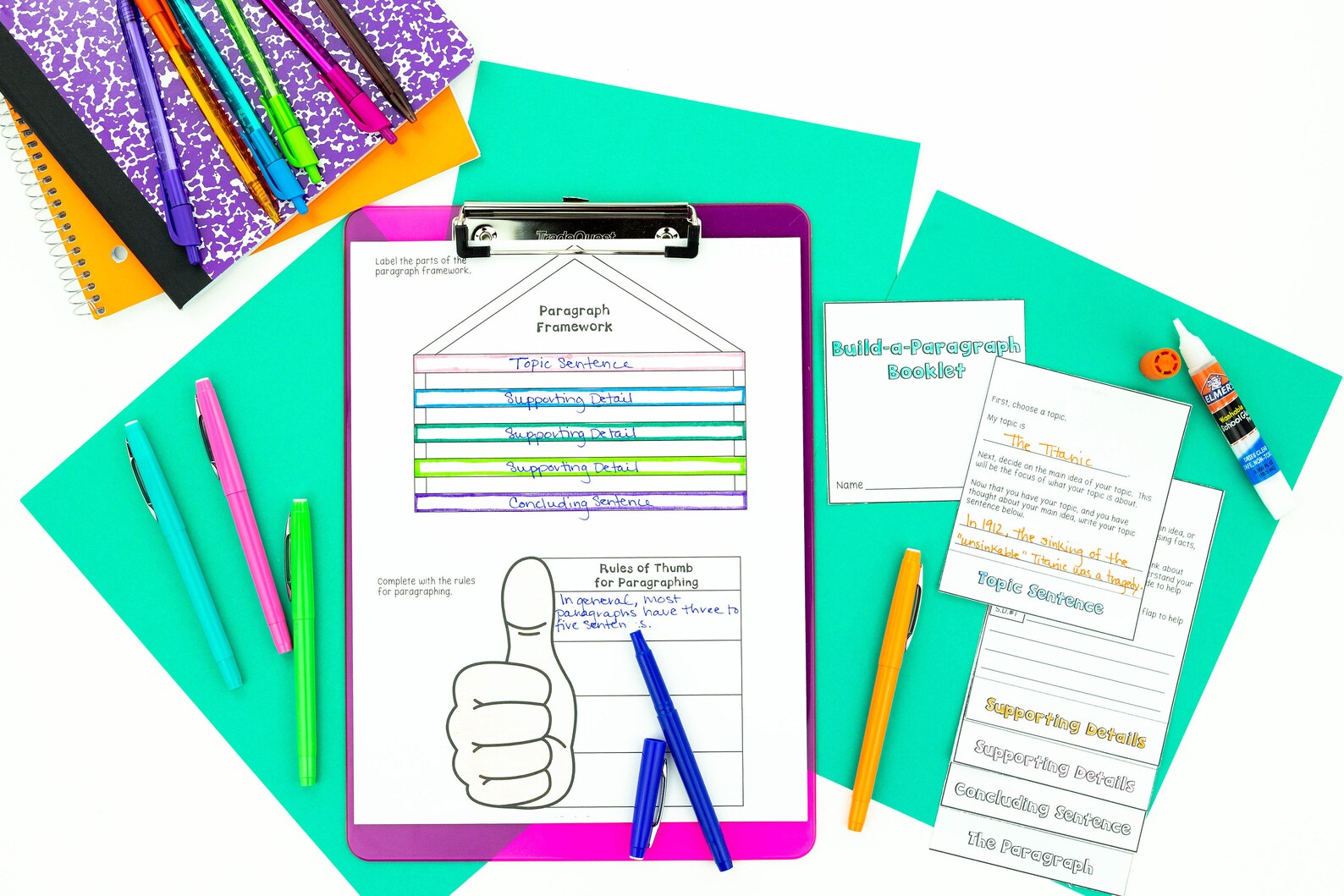 Paragraph Writing How To Write A Paragraph Scaffolding Etsy