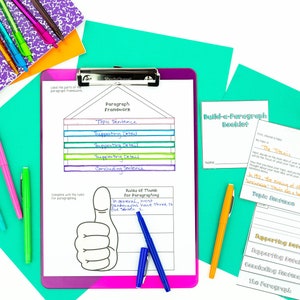 Paragraph Writing How to Write a Paragraph Scaffolding Activity - Etsy