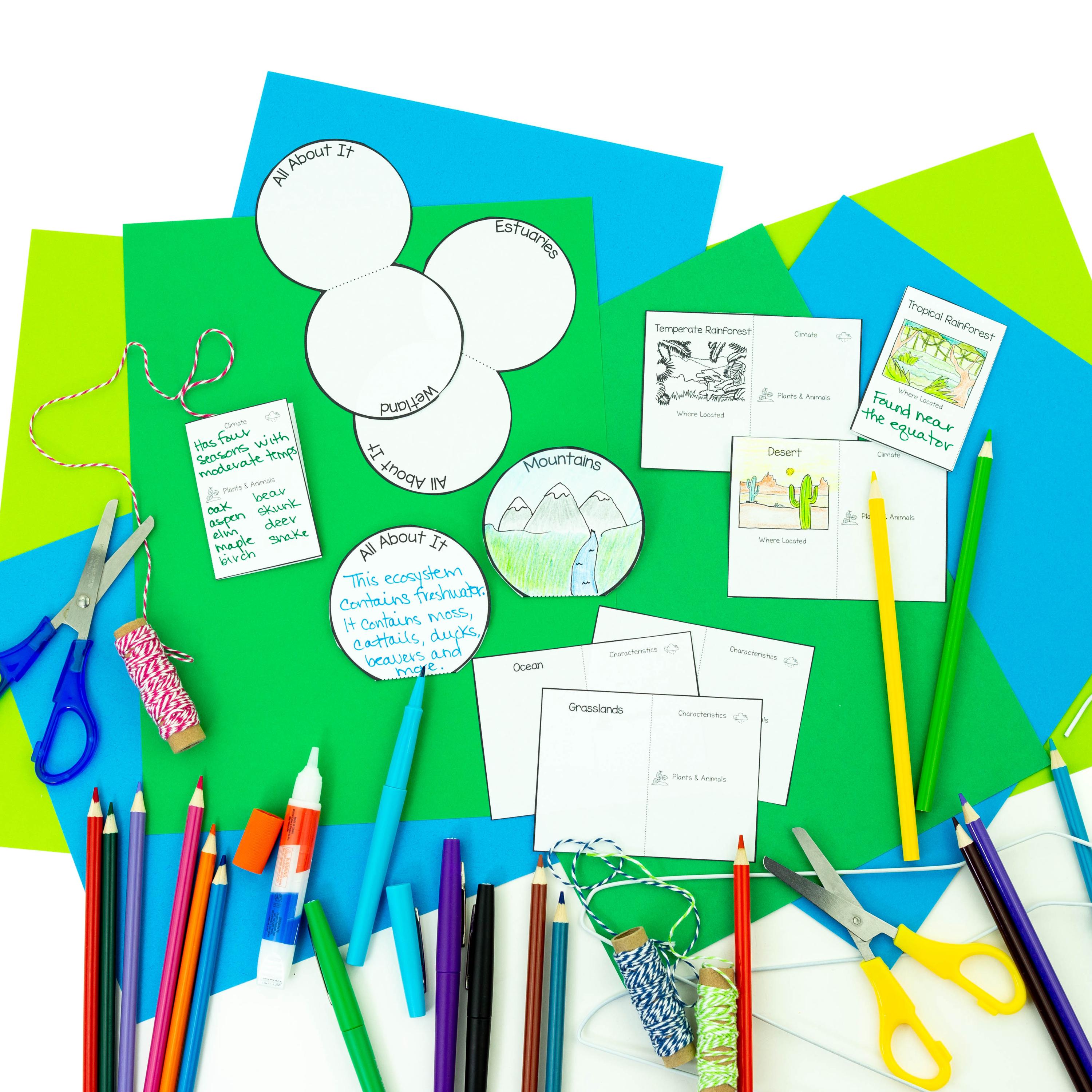 Ecosystems and Biomes Project Mobile and Activity Interactive Hands-on ...