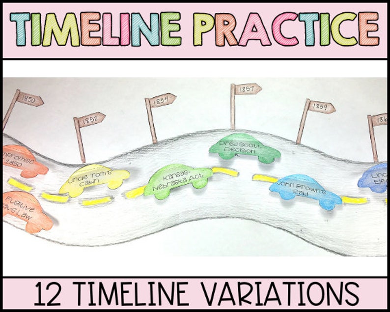 Timelines Timeline Activity Practice and Timeline Templates - Etsy