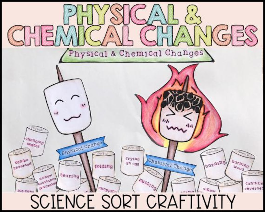 Reversible & Irreversible Changes Physical Chemical Changes Sort Craft ...