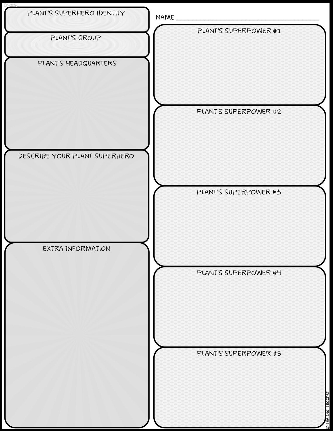 Plant Adaptations Superheroes Project: Create & Explore Plant ...