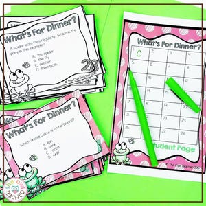 Food Chains & Food Webs Task Cards for 3rd Grade Energy Flow and ...