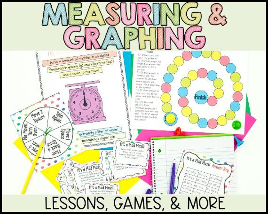 Measuring Mass Volume Graphing Activities Bar Picture Line Plots 3rd ...