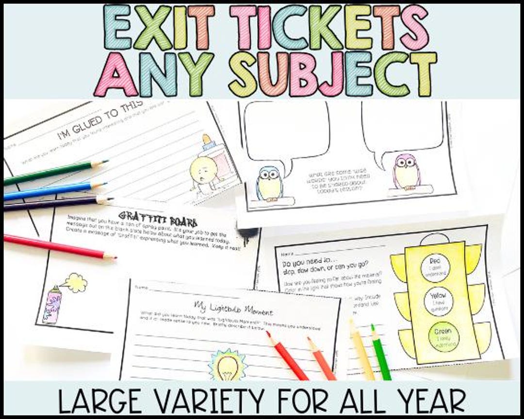 Reading Exit Tickets Exit Slips for Comprehension, Vocabulary, and ...
