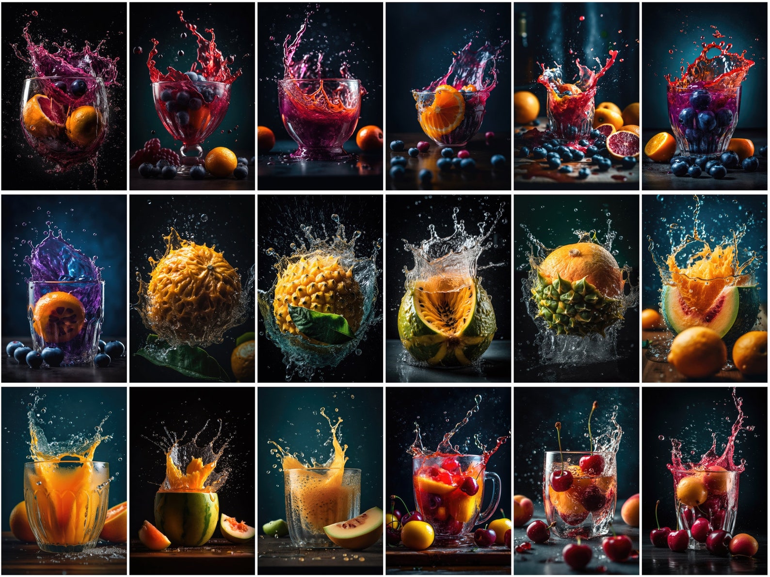 Ultimate Splash Art: 195 Fruit-inspired, High-res Pngs - Etsy