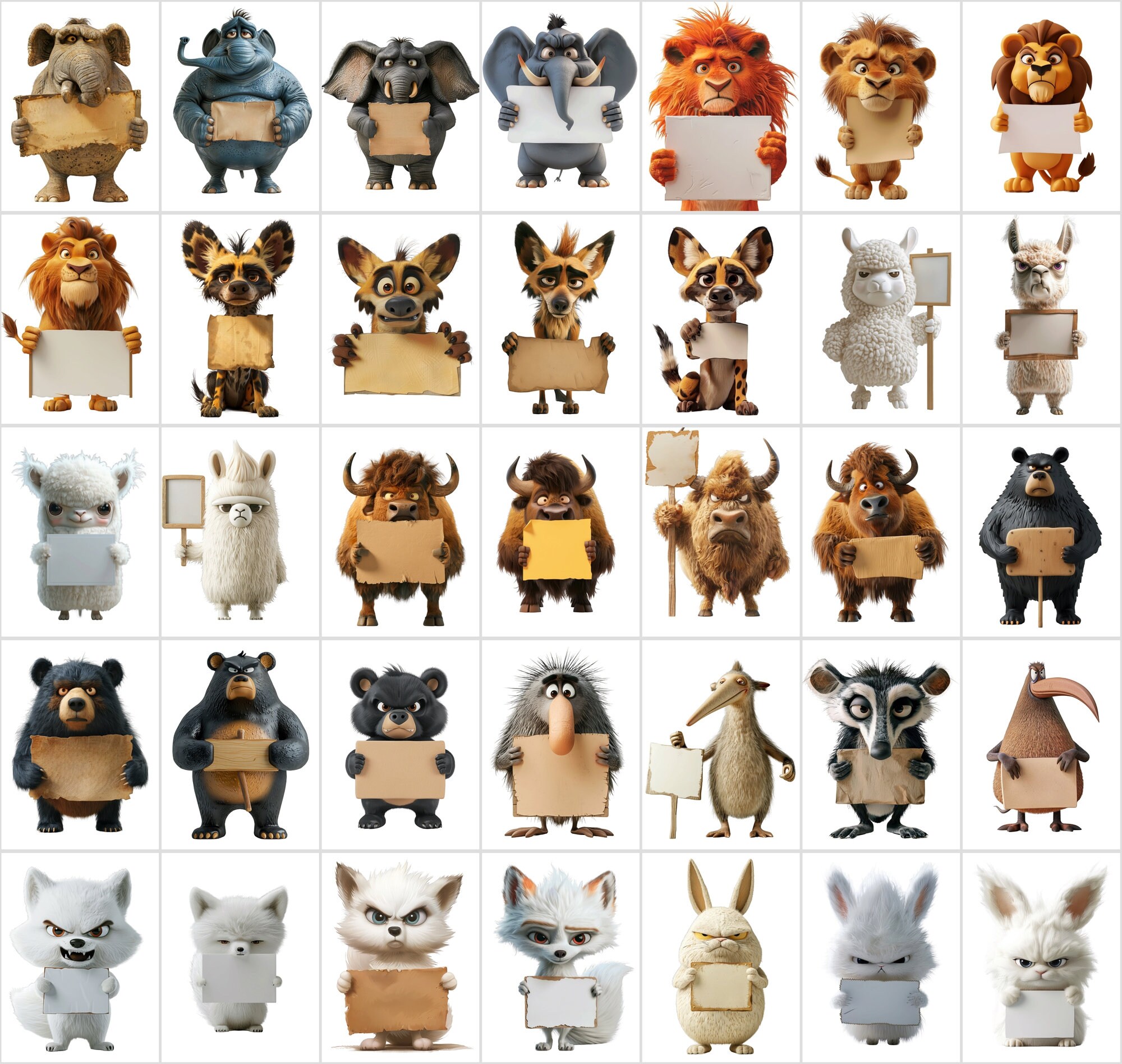 430 Angry, Fluffy Animals With Signs High-resolution PNG & JPG Images ...