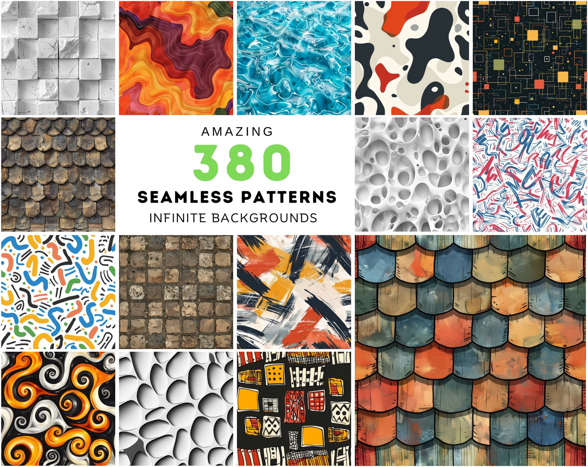 Ultimate Collection of 380 Seamless Patterns: Diverse Textures ...