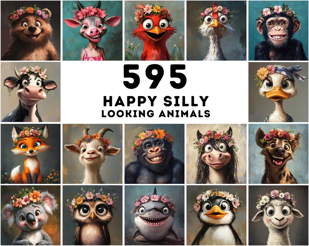 595 Charming Animal Characters: High-res Oil Painting Style Digital Art ...