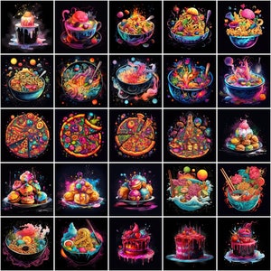 Colorful Surreal Food Images: Magical & Dreamy PNG Illustrations With ...