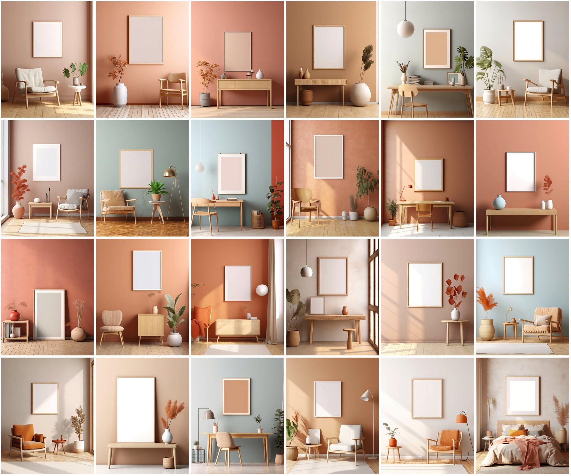 320 Scandinavian Frame Mockups Bundle Professional Wall Art Mockups - Etsy
