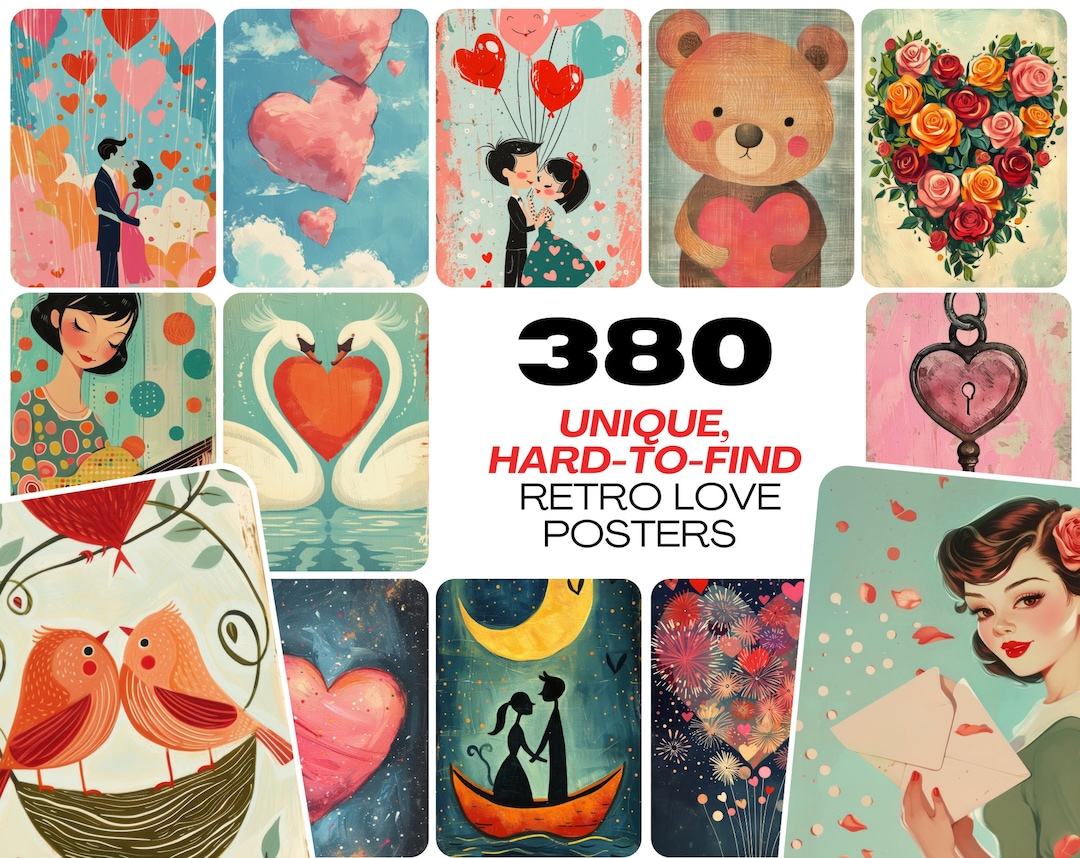 380 Unique, Hard-to-find Retro Love Posters - Etsy