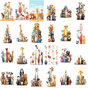 230 Quirky and Fun Animal Group Portraits - Etsy