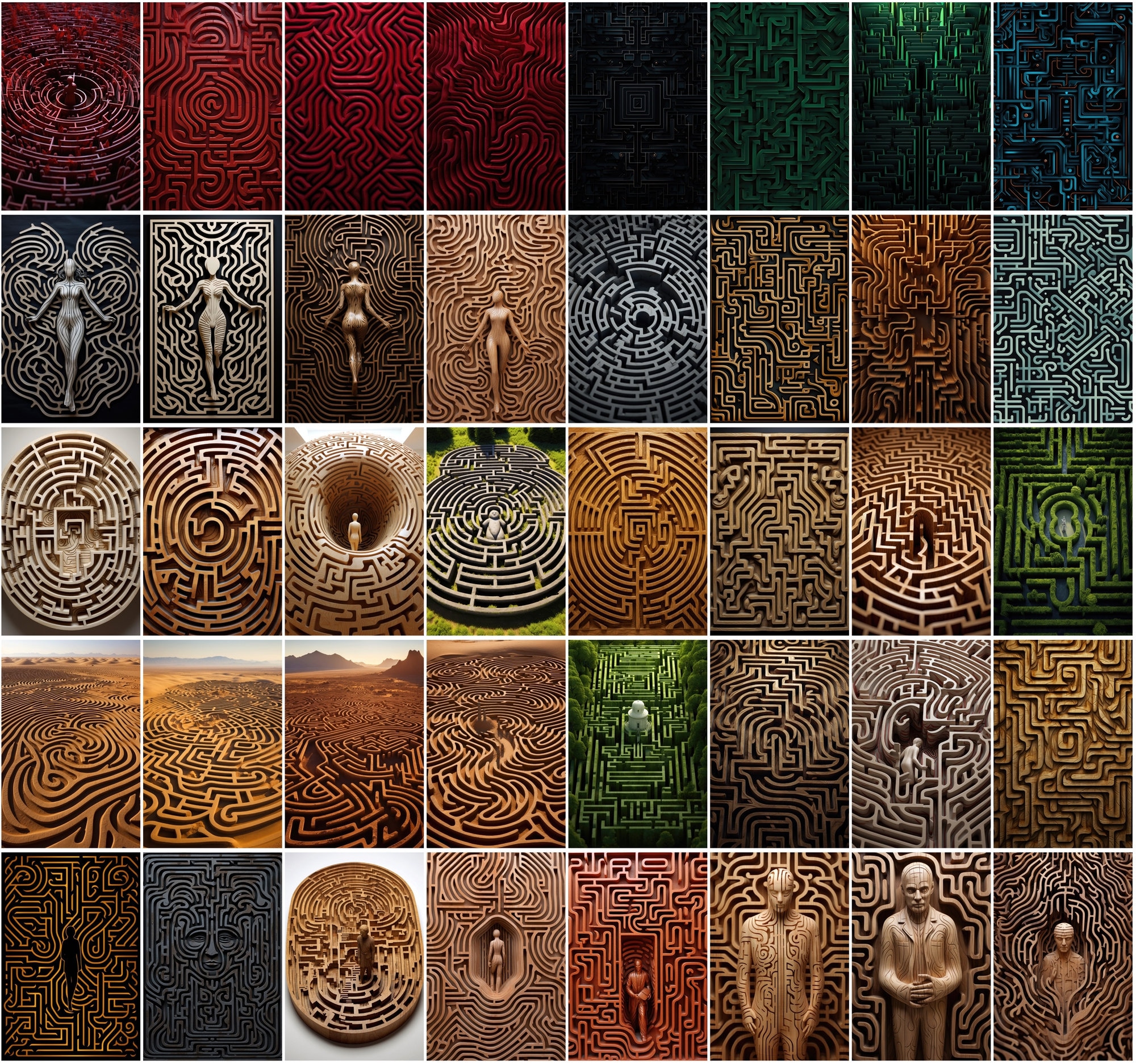 650 Colorful Maze Patterns, High-resolution Jpgs With Commercial ...