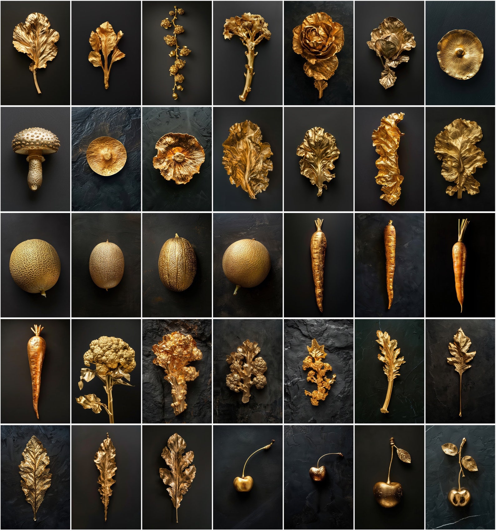 300 Gold Fruits & Vegetables Images - Etsy