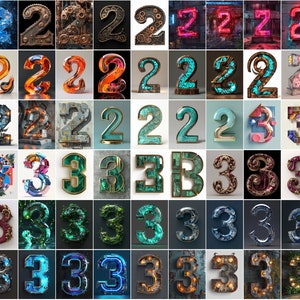 1185 Artistic Numbers Collection: Cyberpunk, Steampunk, and More - Etsy