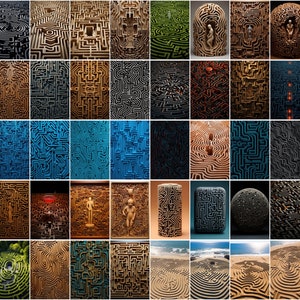 650 Colorful Maze Patterns, High-resolution Jpgs With Commercial ...
