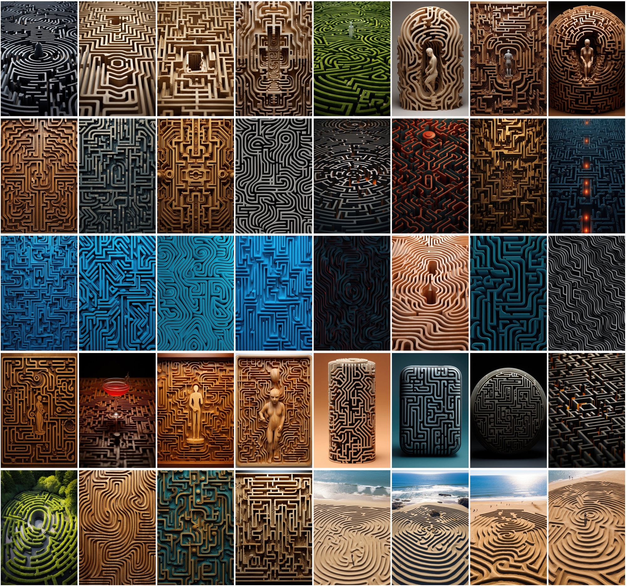 650 Colorful Maze Patterns, High-resolution Jpgs With Commercial ...