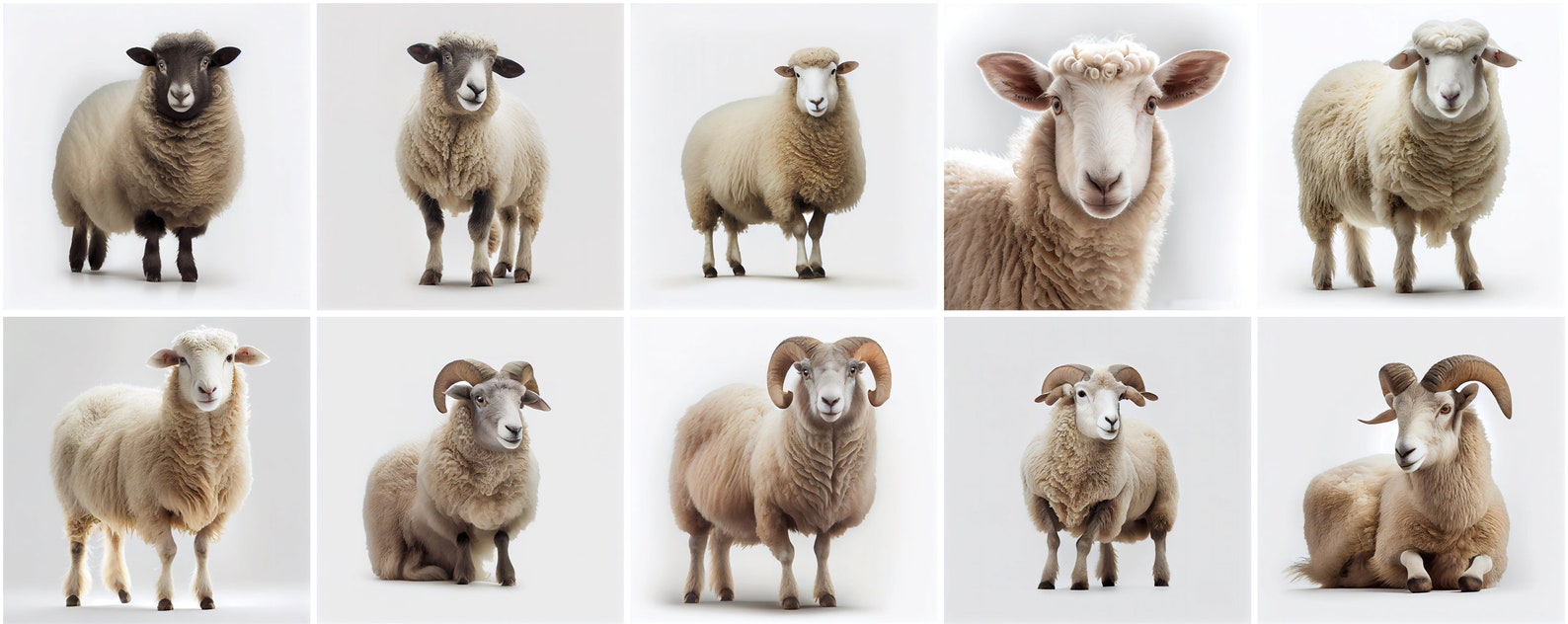 Sheep Breeds Clipart, 180+ PNG Images (digital Download) - Etsy