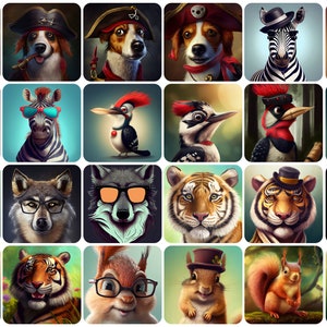 210 Printable Funny and Unique Animal Images - Perfect for Home Decor ...