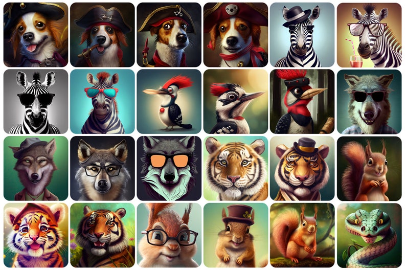 210 Printable Funny and Unique Animal Images - Perfect for Home Decor ...