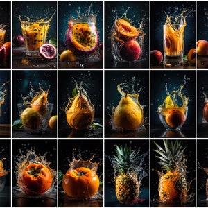 Ultimate Splash Art: 195 Fruit-inspired, High-res Pngs - Etsy