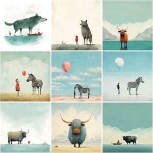 470 Whimsical Wonders: Colorful Animal & Creature Art Collection With ...