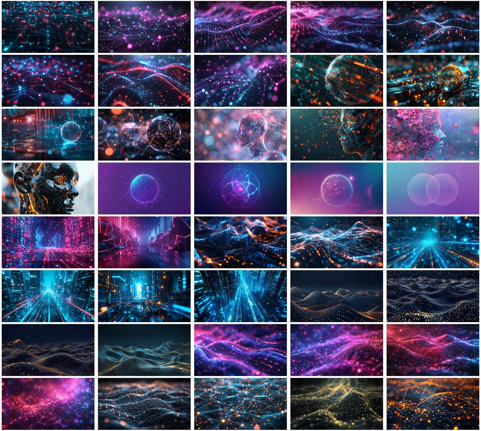 Futuristic Digital Art Collection - 500 Tech Related Images - Etsy