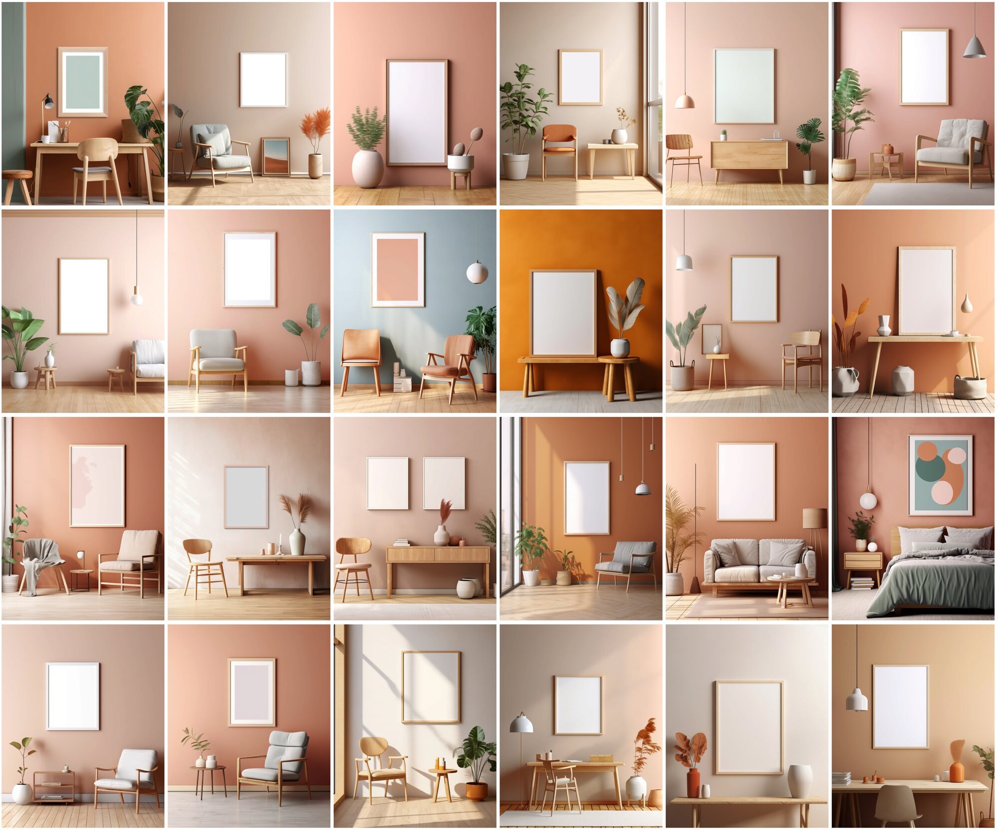 320 Scandinavian Frame Mockups Bundle - Professional Wall Art Mockups ...